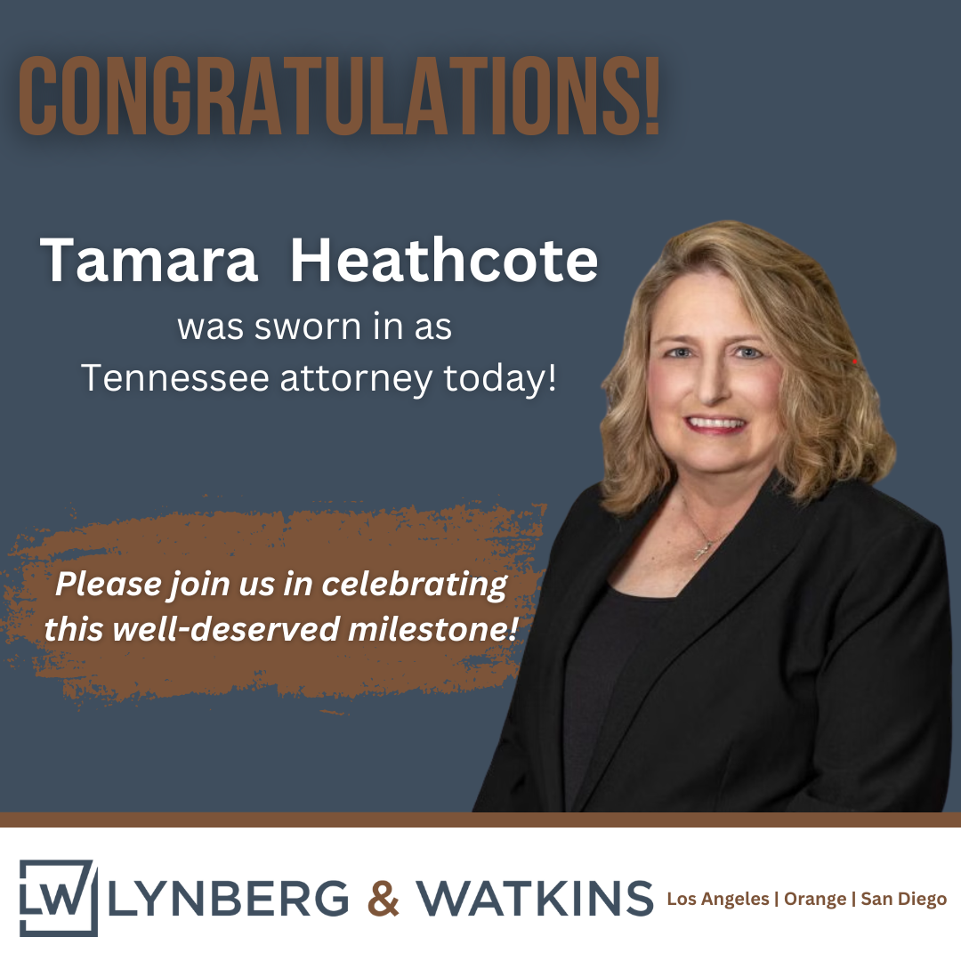 CONGRATULATIONS! - Lynberg & Watkins